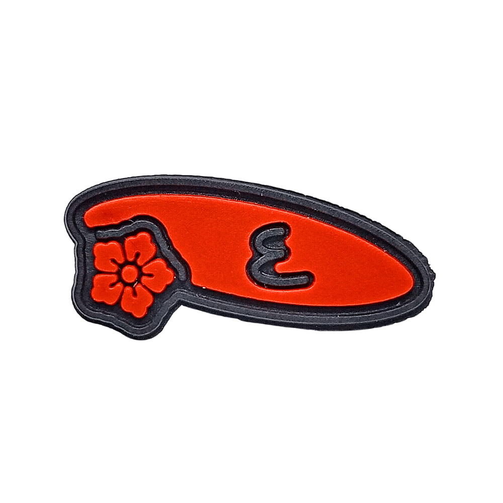 3.5 cm Lime Rubber Lightning Badge With Black Outline
